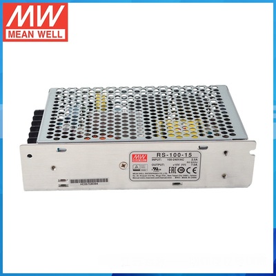 台湾明纬RS-100-15开关电源100W15V7A可替NES工控照明监控rs10015