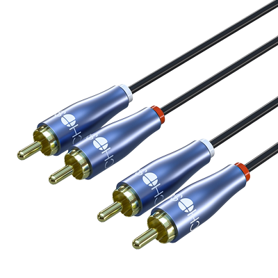 秋叶原双莲花头音频线二对二