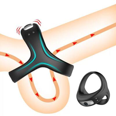 Y-shaped three-ring vibration lock Semin ring male penis ant