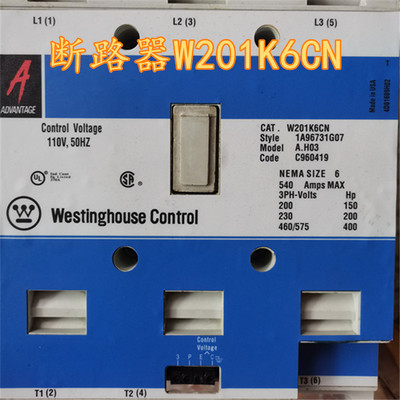 美国进口西屋westinghouse断路器W201K6CN现货