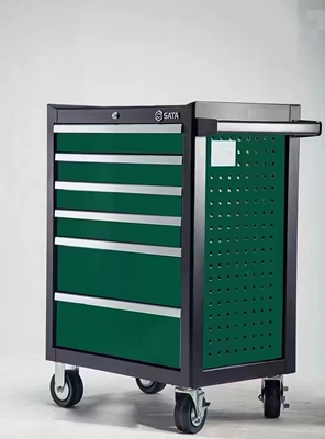世达工具车95126汽修抽屉式维修六层小推车移动柜零件车组合柜箱
