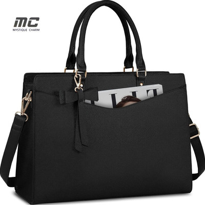 高级感15.6电脑包女士公文包律师教师通勤包电脑手提包