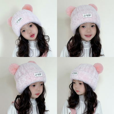 儿童帽子洋气百搭套头厚实防风帽