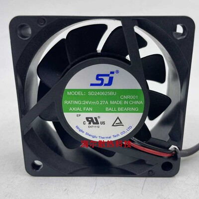 原装SJ SD240625BH/BU/BF 6025 24V 0.27A 变频器双滚珠散热风扇