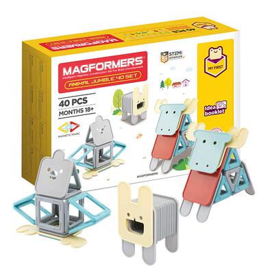 麦格弗Magformers磁力片初体验系列702014缤纷动物套组