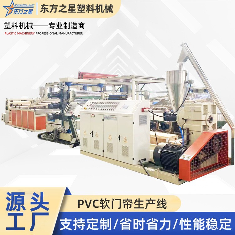 防虫/防寒/防尘软PVC门帘专用挤出机 条状门帘生产设备 厂家直供
