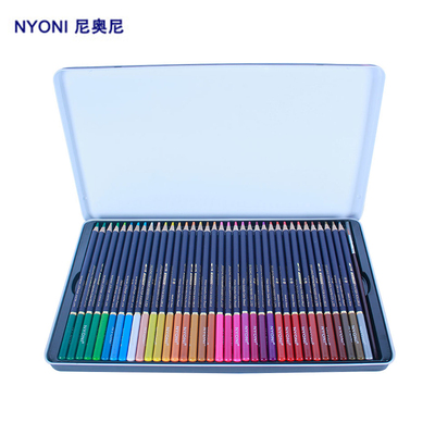 nyoni水溶性彩铅铁盒画画手绘