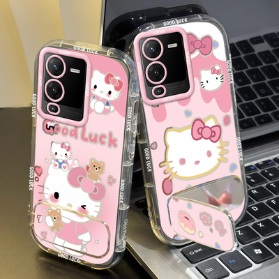 新款镜面泡芙支架手机壳