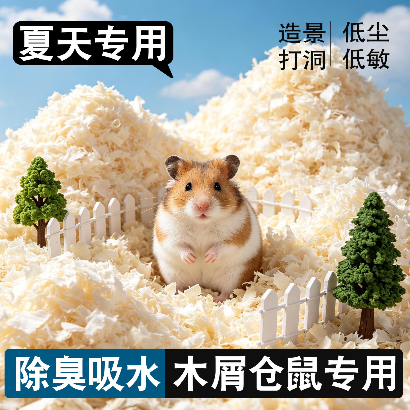 金丝熊仓鼠木屑专用除臭夏季天垫料四季通用笼子刨花生活用品大全