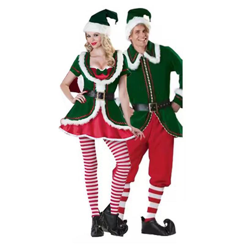 Men and Women Christmas Cosplay Santa Claus Couple Costume