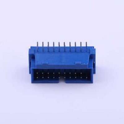 A37-1BL01-111-B IDC刺破式连接器(牛角/简牛) 蓝色 USB 3.0 弯插