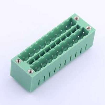 KF2EDGKVHM-5.0-2*10P 插拔式接线端子 螺丝固定 5mm 插件,P=5mm