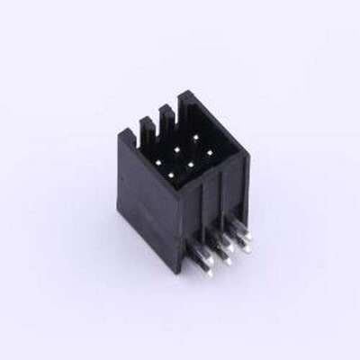 JL15EDGRHD-25403B01 插拔式接线端子 2x3P 2.54mm 黑色 弯插,P=2