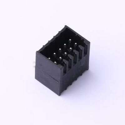 JL15EDGRHD-25405B01 插拔式接线端子 2x5P 2.54mm 黑色 弯插,P=2