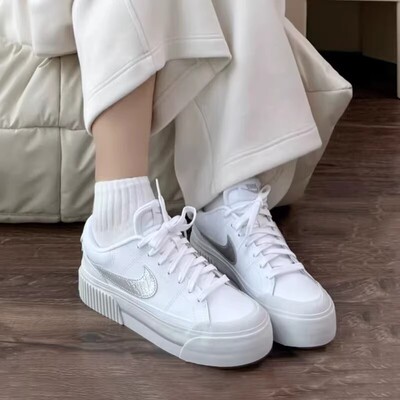 耐克休闲鞋女子COURT LEGACY厚底增高耐磨休闲板鞋HQ2307-100