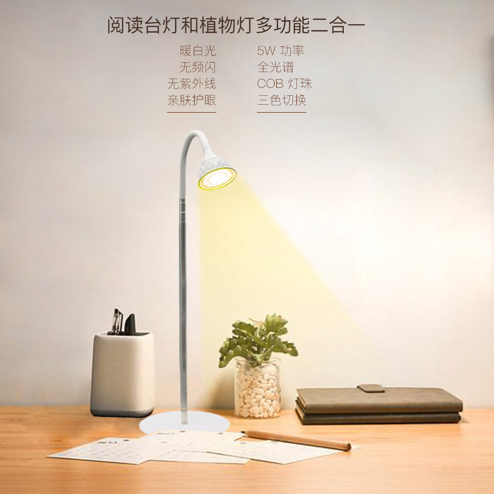 莲花莲蓬头植物补光灯自动定时可调光高度可调植物生长台灯落地灯