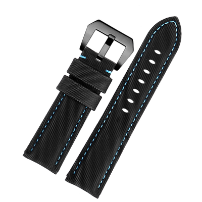 尼龙格纹表带 适用沛纳海PAM01661 799 616胖大海男真皮表带 24mm