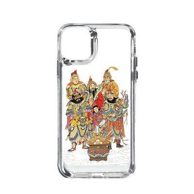 五路财神中国风创意手机壳