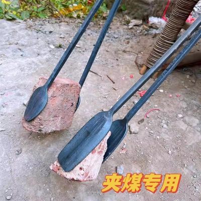 老式火钳家用夹煤炭柴火农民烧火拾物神器捡垃圾夹土铁农村炭夹子