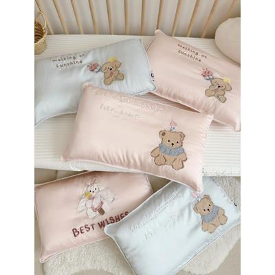 卡通绣花天丝枕套48Cmx74Cm夏季儿童枕套30X50酷冰丝婴儿枕套