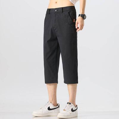 YUXIAN余闲东京衣柜男装吕小虎1807東崛NOLOGO七分冰丝薄款中裤