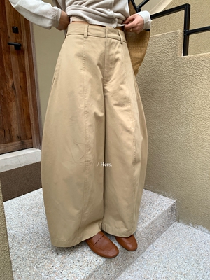 一勺甜【Hers】春夏简约日常通勤百搭高腰气球山本休闲裤女80140