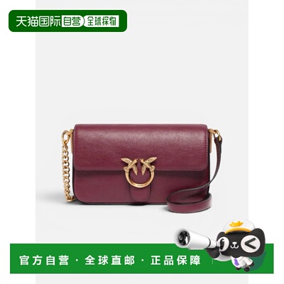 PINKO 女士单肩包 107344A2JGWW5Q AW2026 酒红色 PINKO ONE SLOU