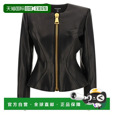 BALMAIN 女士皮衣 HF1SK691LC620PA AW2026 黑色 Leather jacket