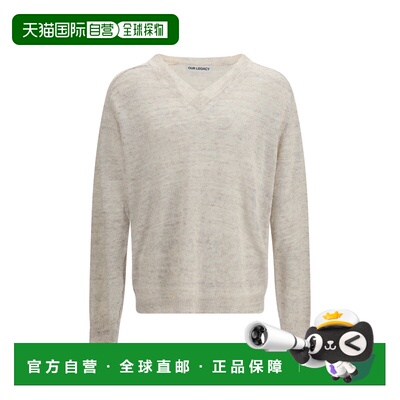 Our Legacy 男士 Rue cyclone V领柔软亚麻毛衣 M2263RSECRUCYCLO