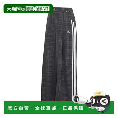 ADIDAS ORIGINALS 女士运动裤 LD5340 AW2026 灰色 格子宽松运动
