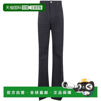 RICK OWENS 男士休闲裤 RR02E1335WD09 AW2025 黑色直筒裤