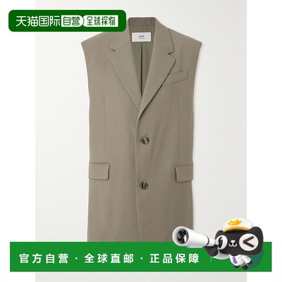 1h可退 潮奢 Ami Paris 女士 单排扣羊毛马甲 FBV755WV0026