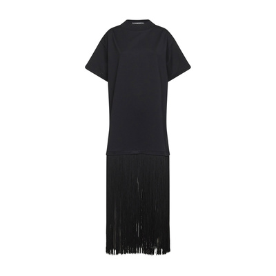 ALAIA 女士连衣裙 AA9I0029J103C999 SS2026 黑色 FRINGED T-SHIR