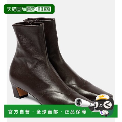 1h可退 潮奢 KHAITE 女士 Nevada 皮质短靴 brown棕色 舒适时尚