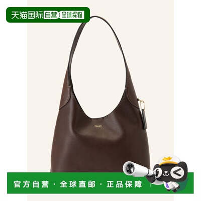 1h可退 COACH 女士单肩包 100158822315002 CO 深棕色 BROOKLYN S
