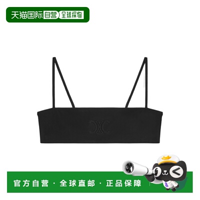 CELINE 女士背心吊带 2X30B152C38NO SS2025 黑色 Triomphe徽标抹