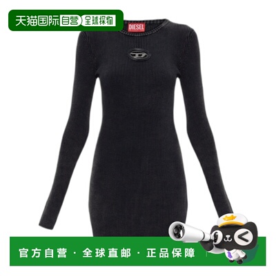 1h可退 DIESEL 女士连衣裙 A216990AKBQ900 SS2026 黑色 圆领连衣