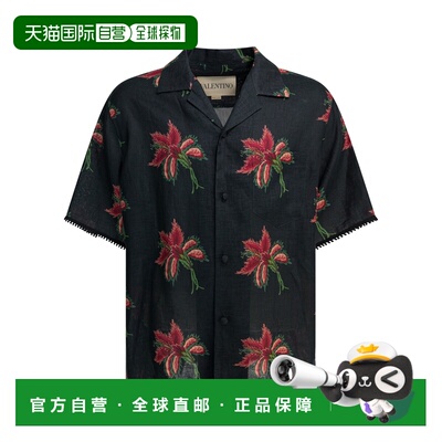 VALENTINO 男士衬衫 8V3AAN11BA7D5Y SS2026 黑色 Valentino Shor
