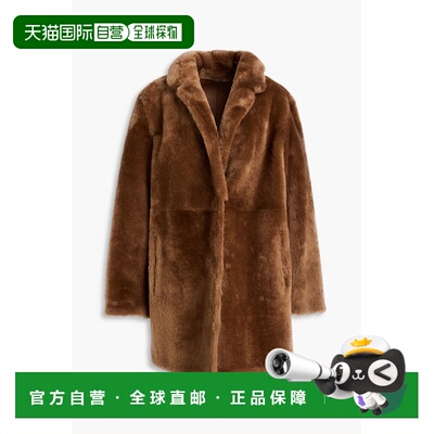 潮奢 YVES SALOMON 女士 毛羊皮大衣 25WYM92280MEWOA2113CHATAIG