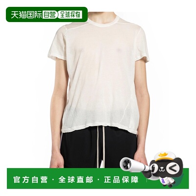 RICK OWENS 男士T恤 RU01F2265UC11 SS2026 白色 短袖T恤