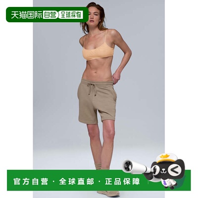 alo yoga 纯色系带低腰三分休闲短裤 男女同款m6122r三分裤