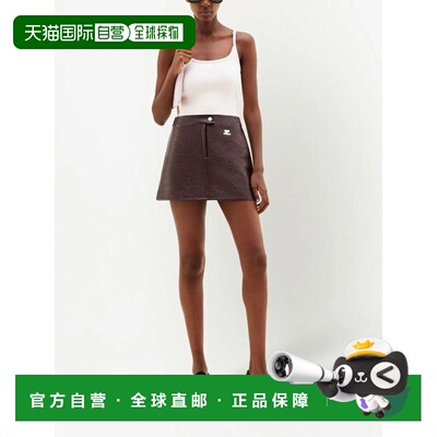 COURREGES 女士半身裙 PERCJU001VY00144010 CO 黑色包臀裙a字裙
