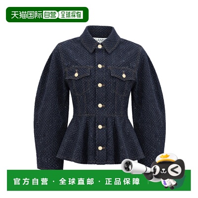 GANNI 女士夹克 A1010077077 SS2026 蓝色 Denim Jacket