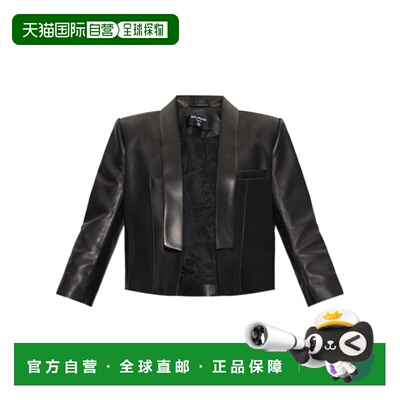 BALMAIN 女士皮衣 HF1SC306LE350PA AW2026 黑色 【付后1h可退】
