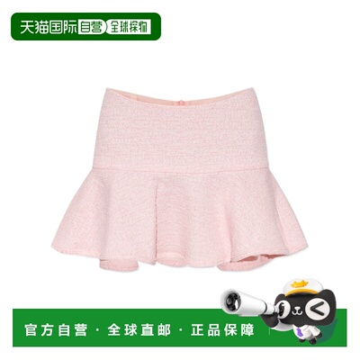MISBHV 女士短裤 250W851BABYPINK SS2025 粉红色 拉链短裤半身裙