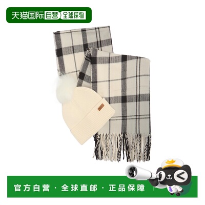 Barbour 女士围巾 LGS0054GY31 AW2025 花色 围巾帽子套装