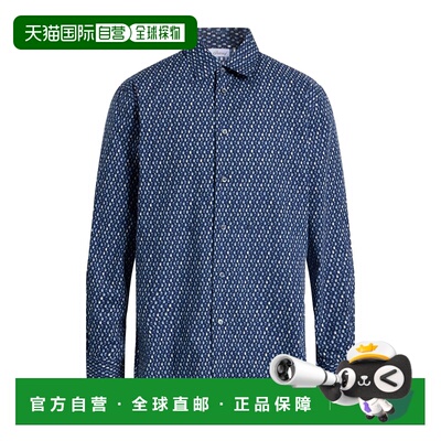 1h可退 潮奢 Brioni 布里奥尼 男士 花纹衬衫 blue蓝色 舒适时尚