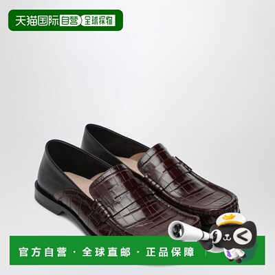 奢淘 LOEWE Campo Flap loafers in embossed crocodile leather