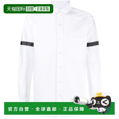 THOM BROWNE 男士衬衫 MWL393OF0313100 SS2025 白色长袖休闲风