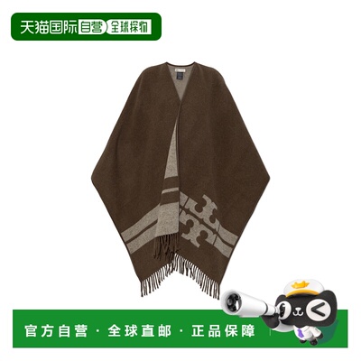 TORY BURCH 女士披肩 1719680207 SS2026 棕色 Poncho with logo